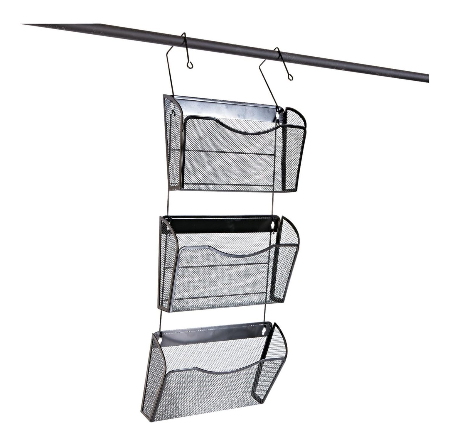 CintBllTer 20011 Mesh Three-Pack Wall Files With Hanger, Letter, Black ...