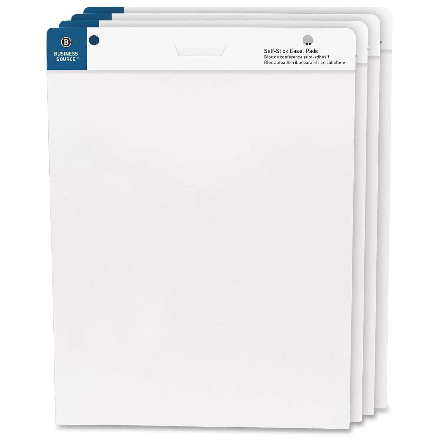 CintBllTer 25"x30" Self-Stick Easel Pads, 4/Pack (38592),White ...