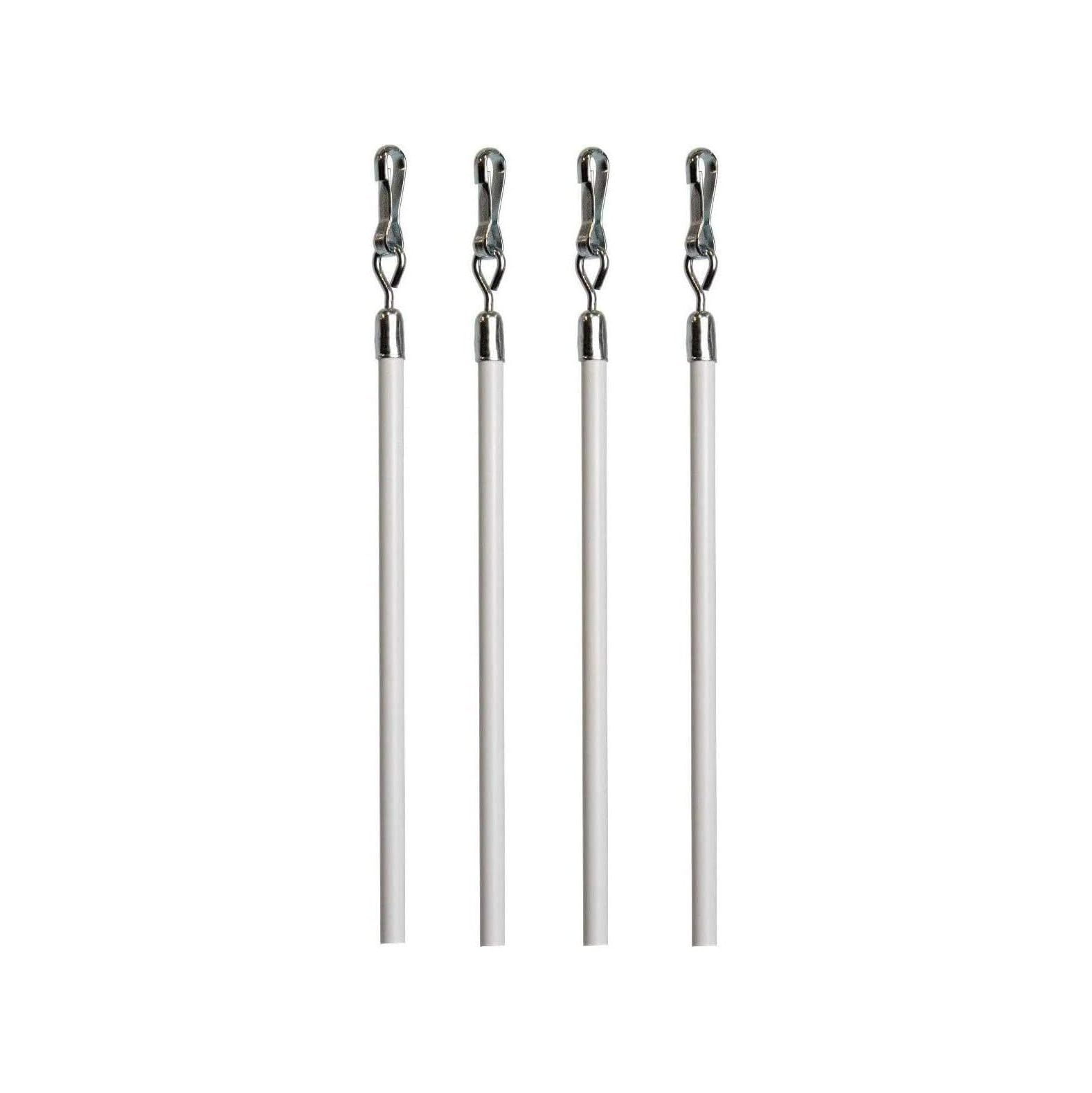 CintBllTer – 4 pack - 40 inch - Universal Drapery Pull Rod White ...