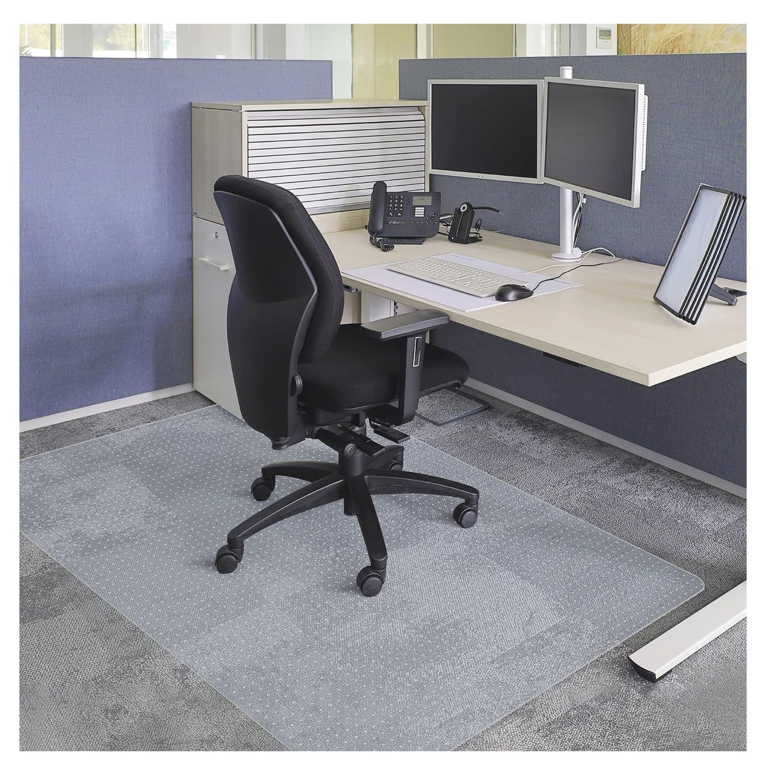 CintBllTer 46"x 60" Clear Office Chair Mat with for Low to Medium Pile ...