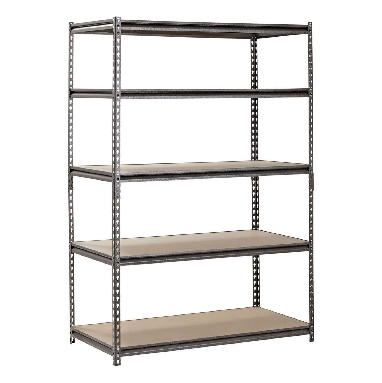 CintBllTer 5-Shelf Steel Shelving, Silver-Vein, 24 D x 48 W x 72 H ...
