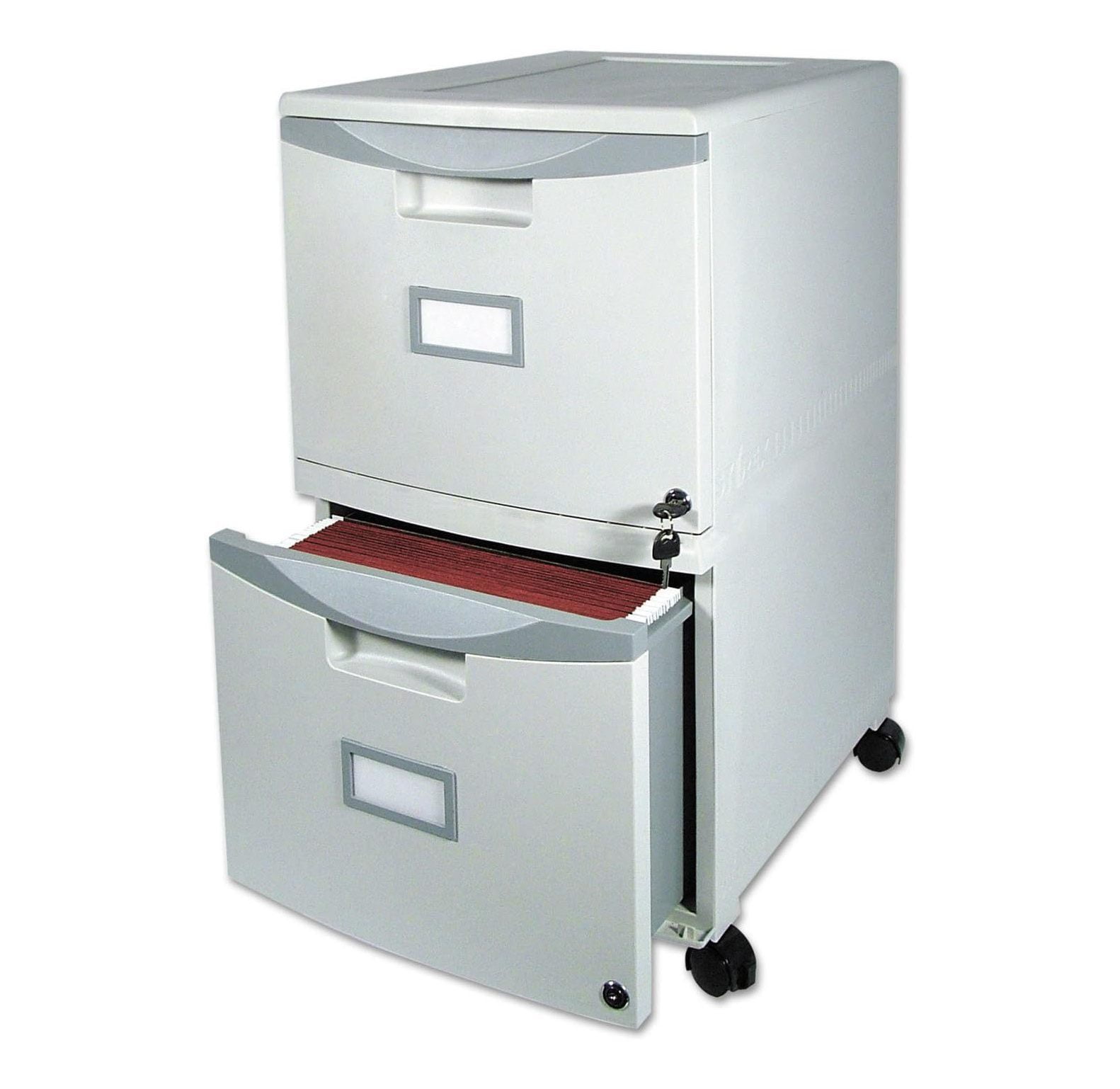 CintBllTer 61301B01c Two-Drawer Mobile Filing Cabinet 14-3/4W X 18-1/4D ...