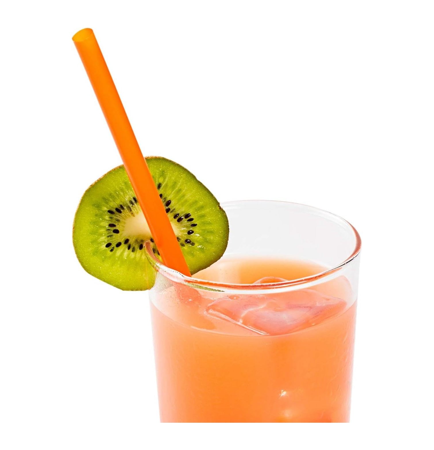 CintBllTer 8.5 Inch Giant Orange Paper Wrapped Straws, Case of 1200 ...