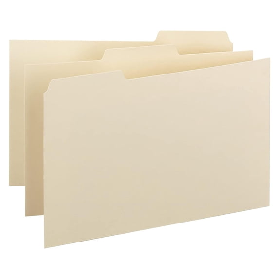 CintBllTer Card Guide, Plain 1/3-Cut Tab (Blank), 6"W x 4"H, Manila ...