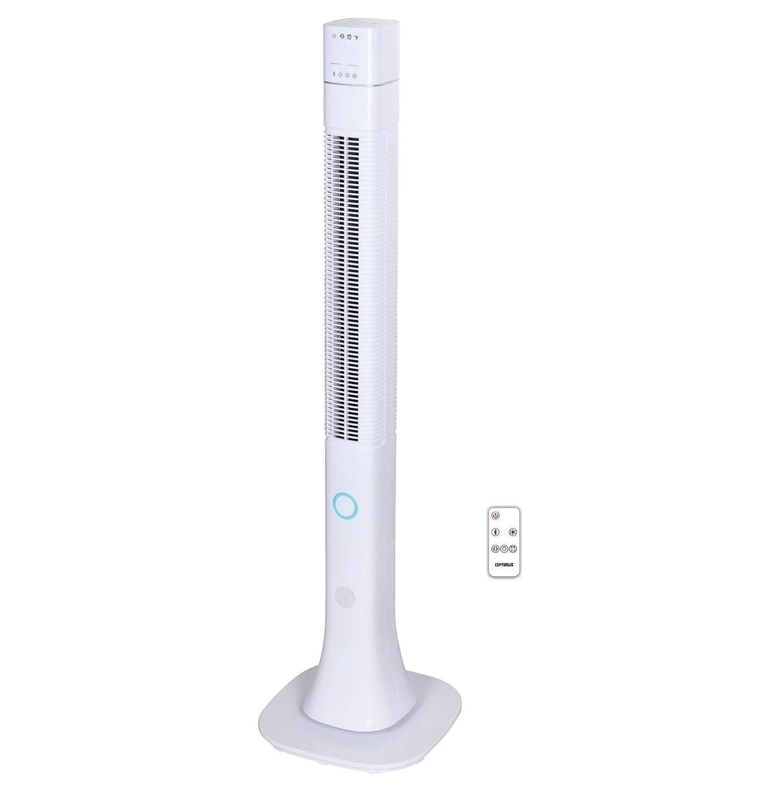 CintBllTer F-7585WH 48" Pedestal Tower Fan with Control & LED ...