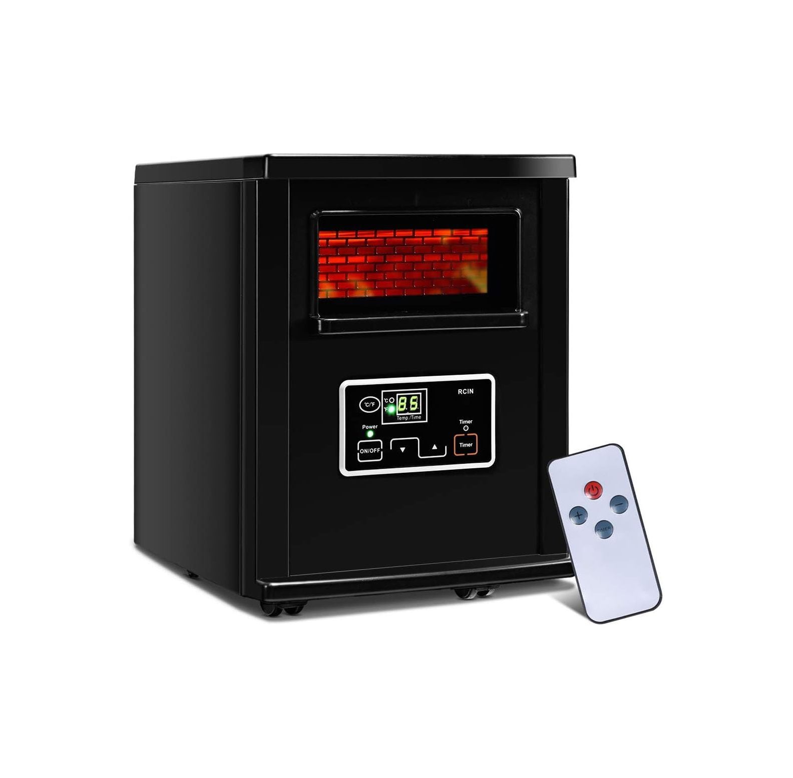 CintBllTer Infrared Electric Space Heater with Control, 1500W Portable ...