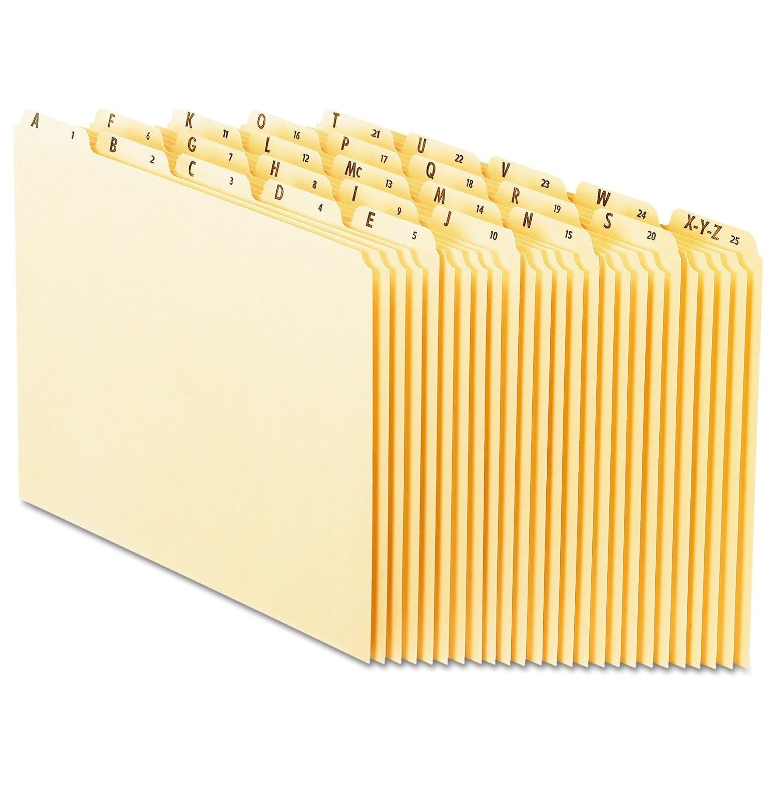 CintBllTer PFXEN225 EN225 A-Z Top Tab Recycled File Guides, 18 pt ...
