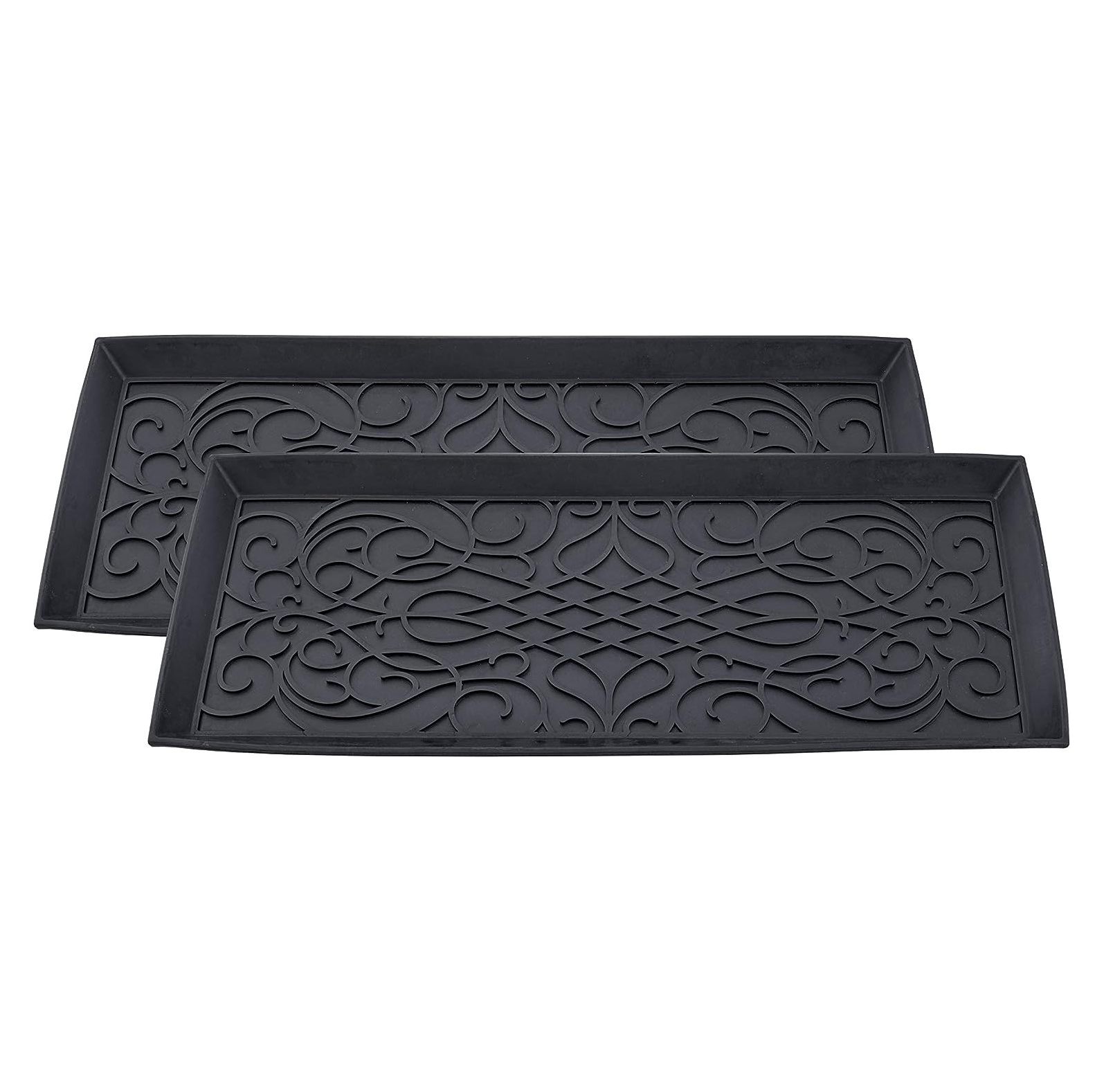 CintBllTer Pack of 2 Rubber Shoe Tray for Boot and Shoe, 34 x14x2 ...