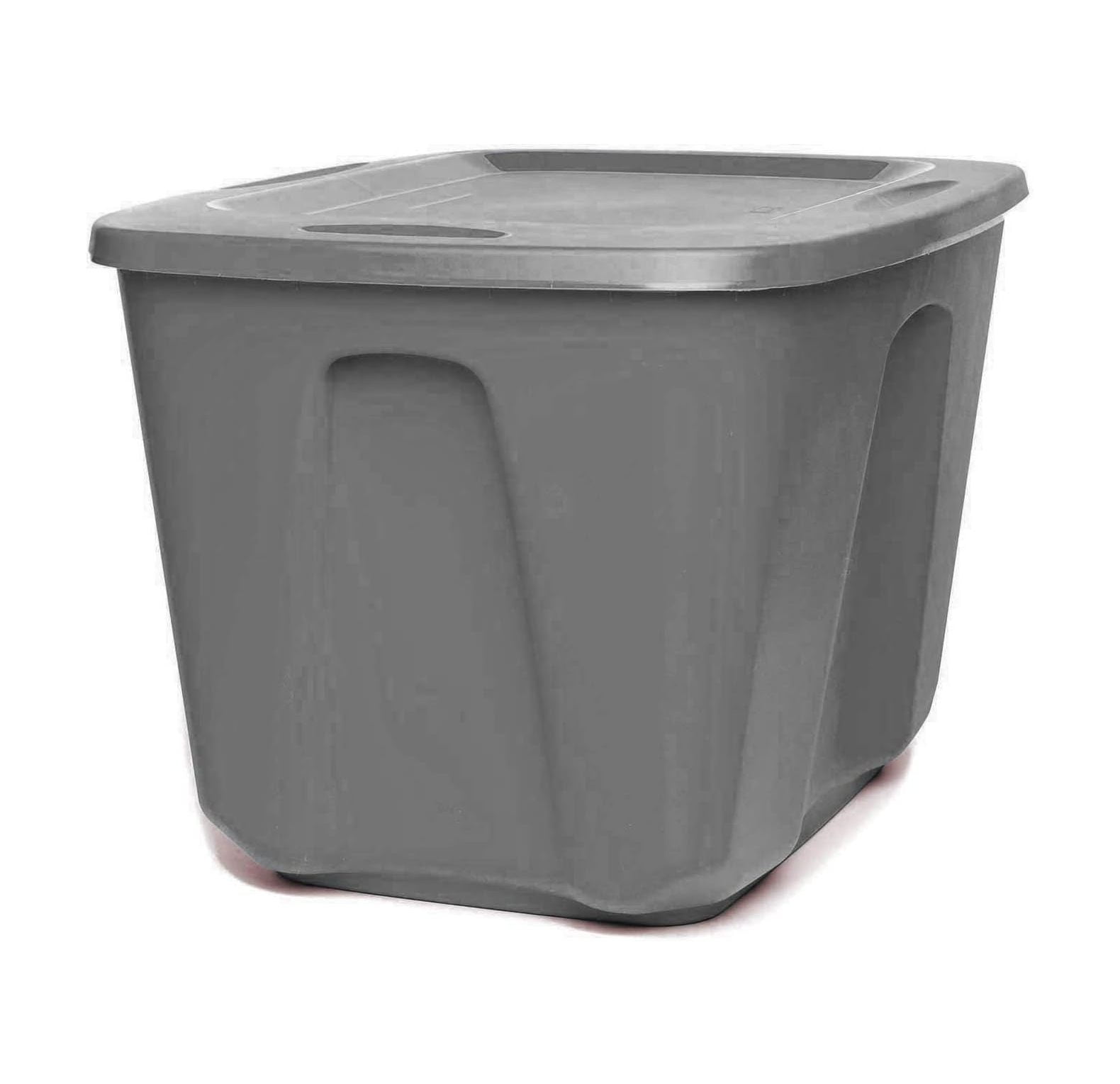 Cintbllter Plastic Storage Tote Box, 18 Gallon, Cool Grey, Stackable ...