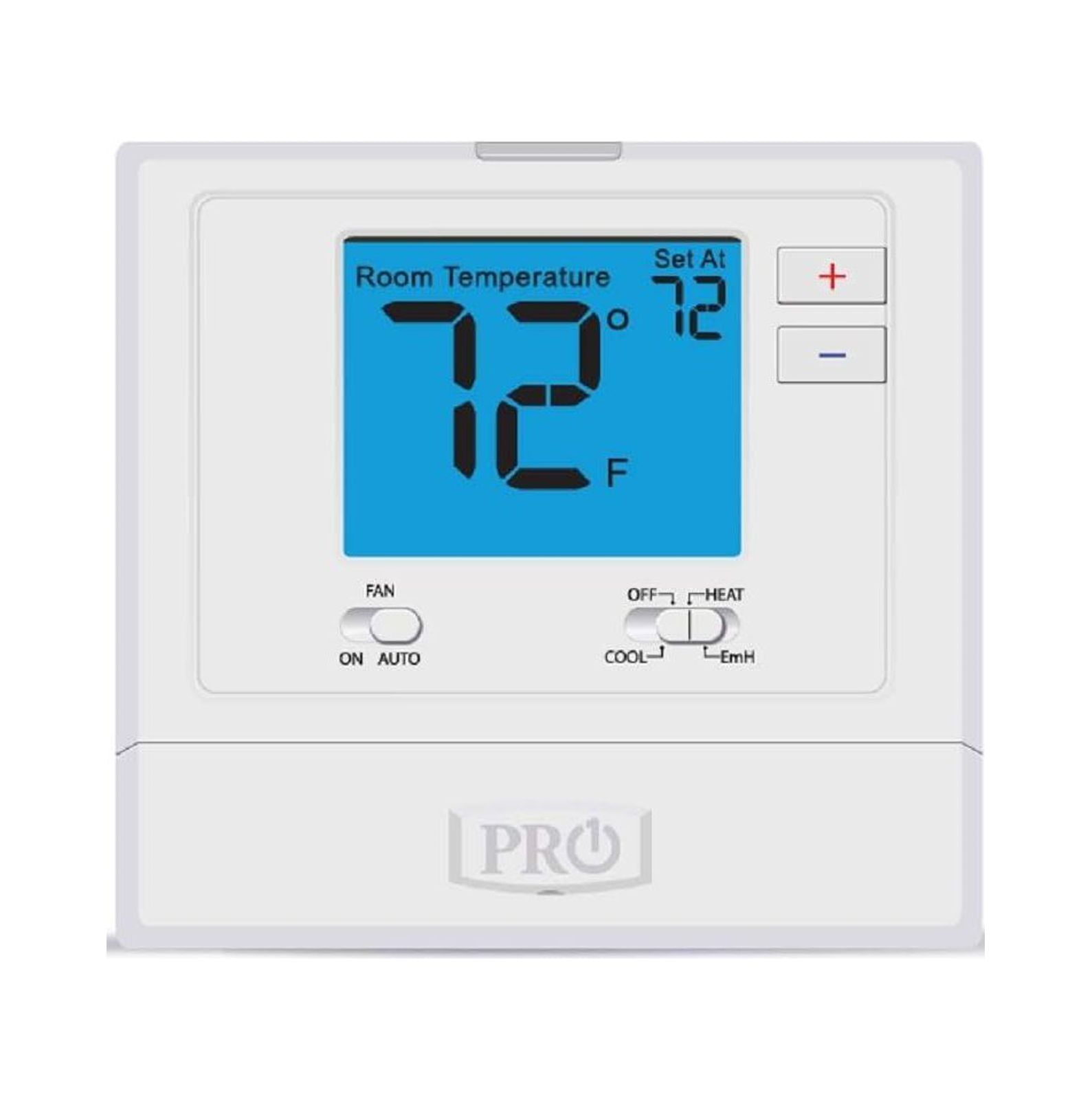 CintBllTer Pro1 T721 Non-Programmable 2H/1C Heat Pump Thermostat , Blue ...