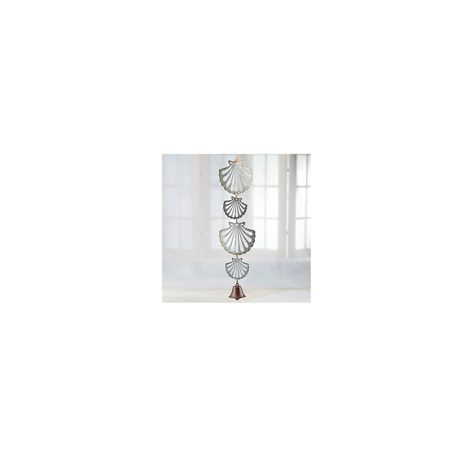 CintBllTer Rustic Metal Beach & Coastal Sea Shells Wind Chime for ...
