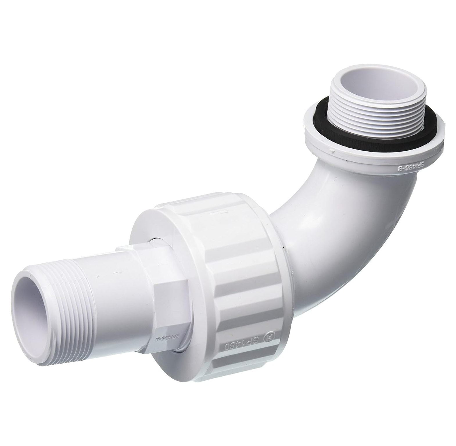 CintBllTer SP1485 1-1/2-Inch MIP White Full-Flo 90-Degree Sweep Elbow ...