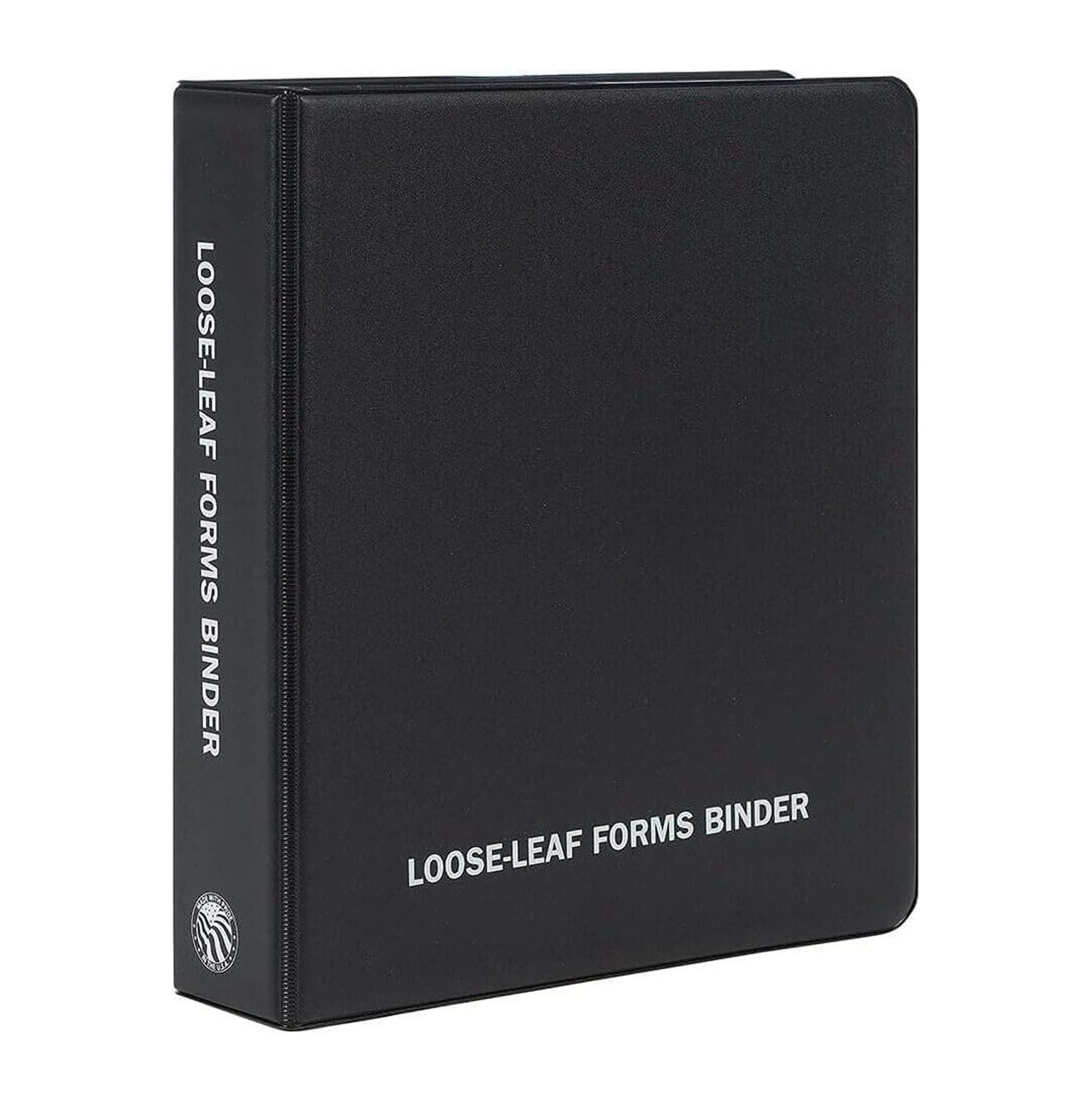 CintBllTer Small Black Loose-Leaf Forms Hard-Cover Vinyl Binder, 8" x 9 ...