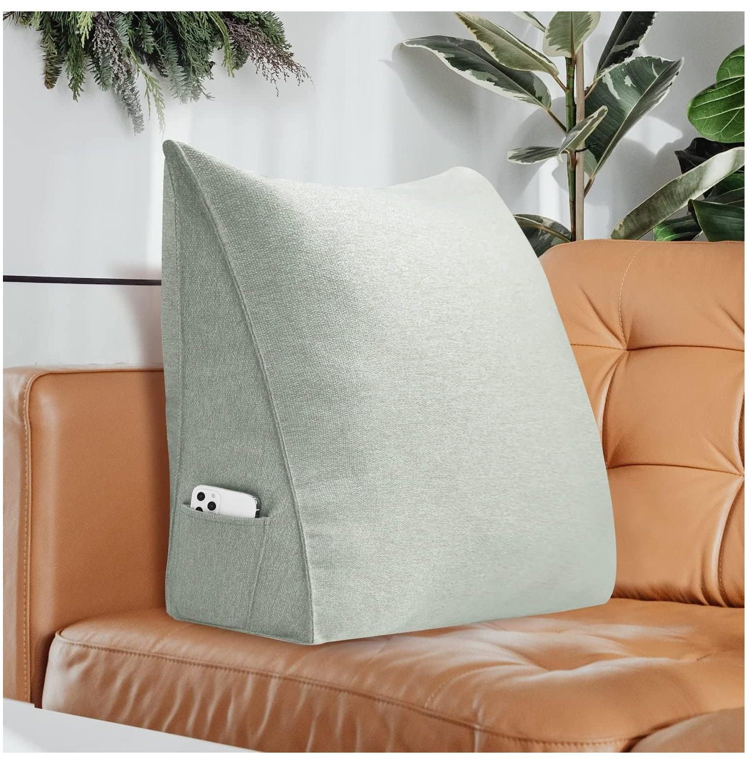 CintBllTer Triangular Bed Wedge Pillow Back Support Backrest Reading ...