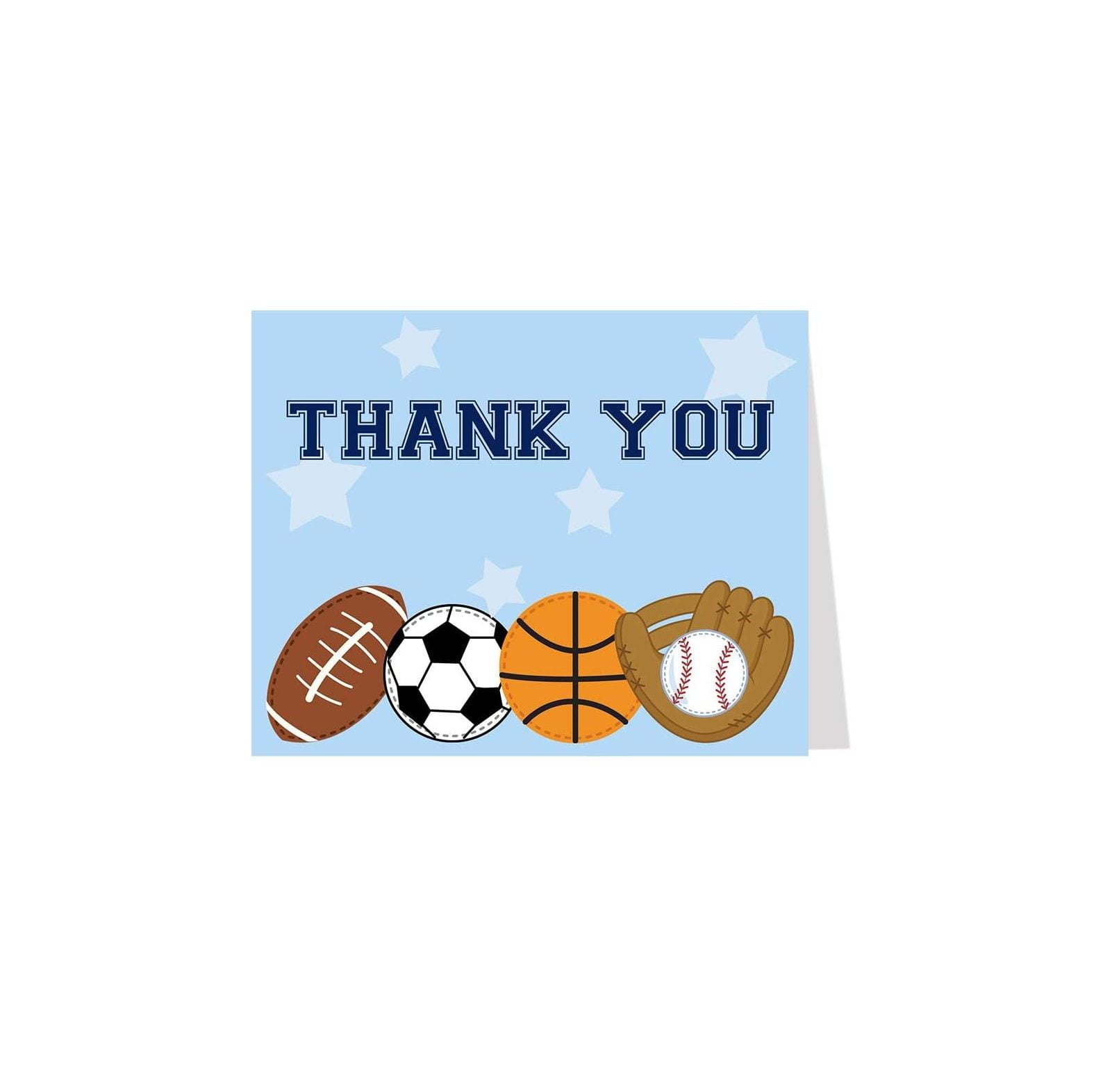 CintBllTer Sports Thank You Cards Baby Shower Birthday Boys Oh Boy ...