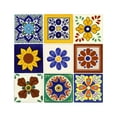 CintBllTer Tile Set - Nine (9) 4¼ x 4¼ in. Ceramic Mexican Tiles ...