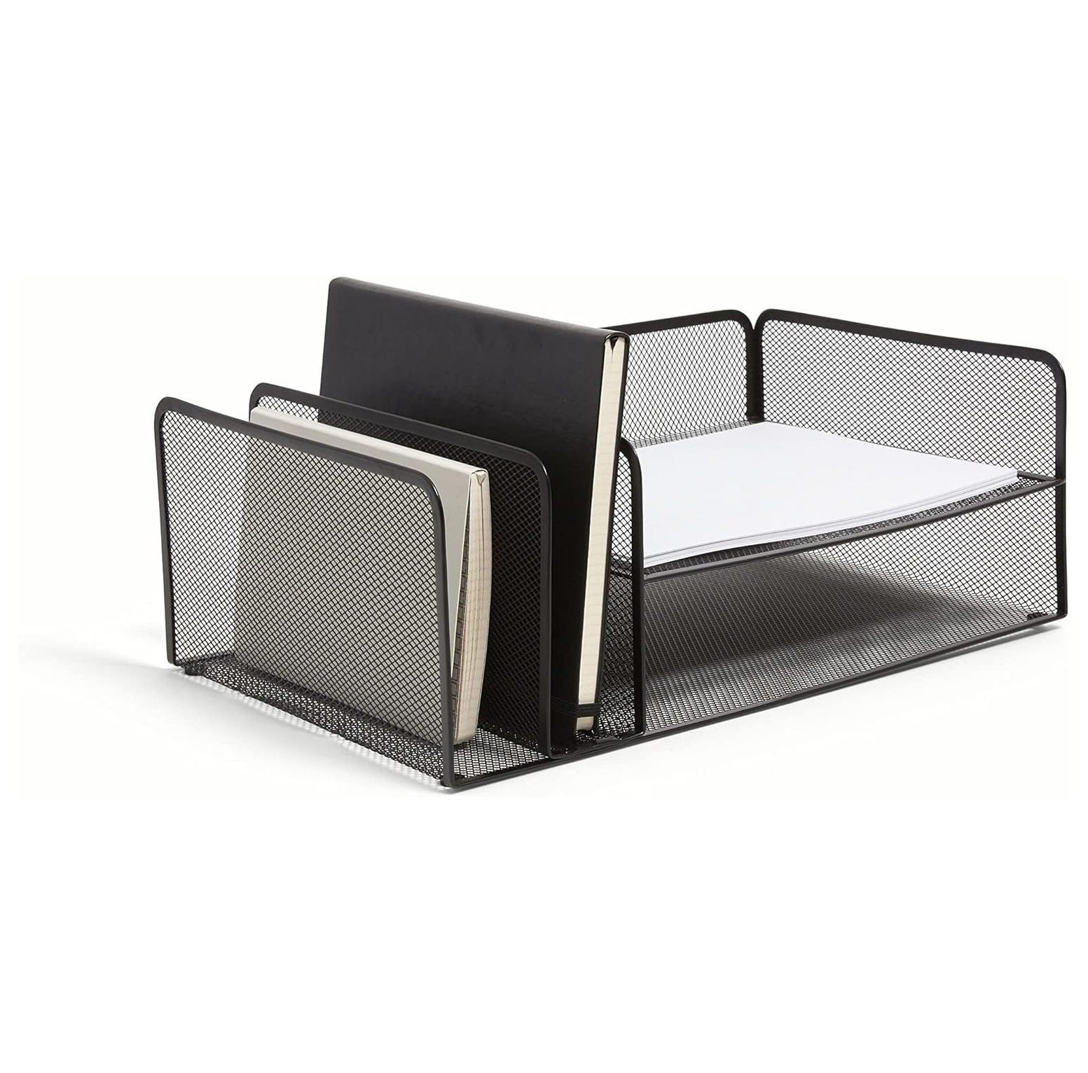 CintBllTer Tr57538-Cc 4 Compartment Wire Mesh Horizontal File Organize ...