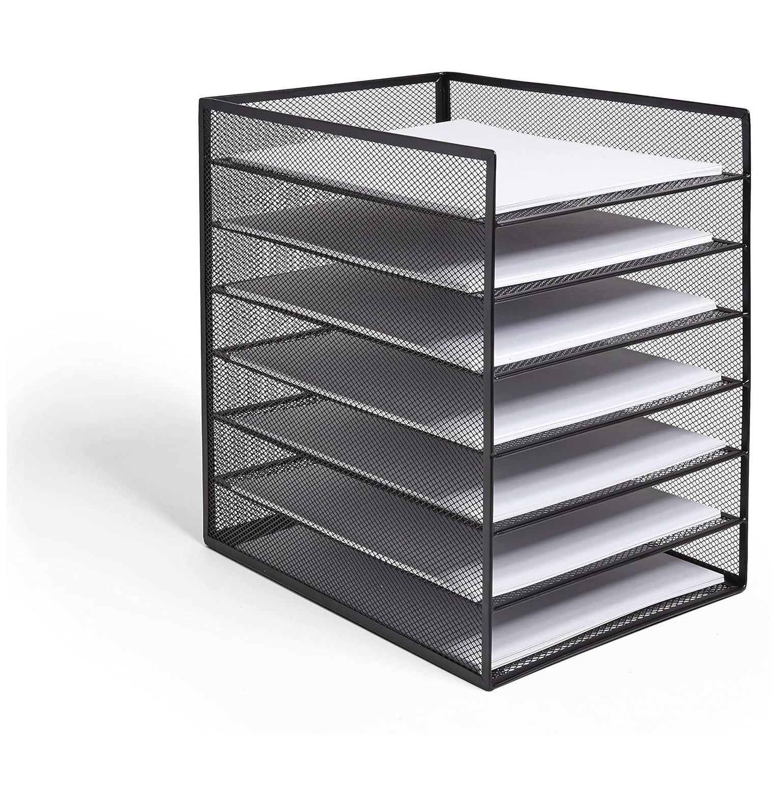 Cintbllter Tr57565 Cc 6 Compartment Wire Mesh File Organizer Matte