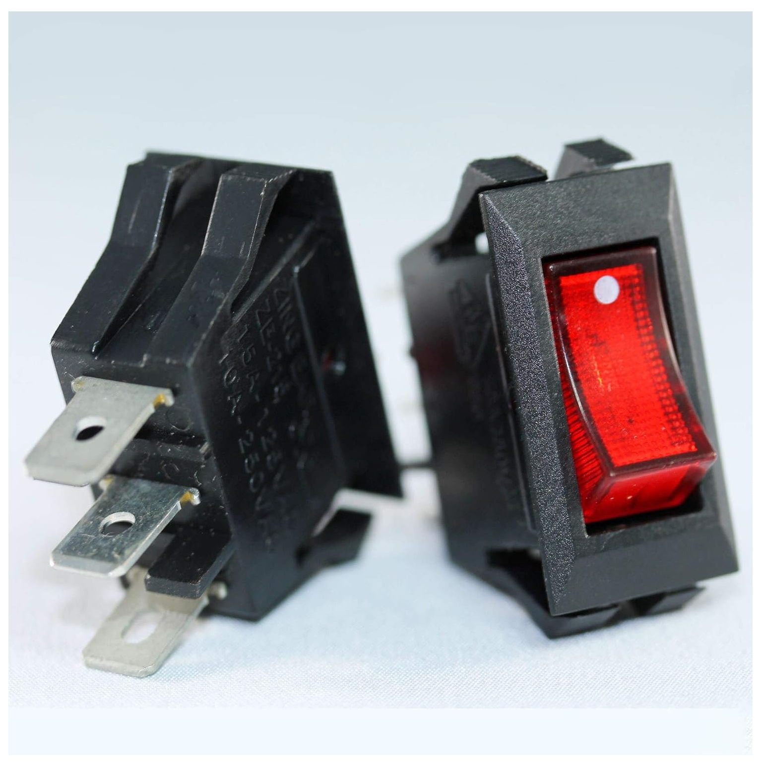 CintBllTer ZE-215 Illuminated Red Rocker Switch 120 volts 15 amps for ...
