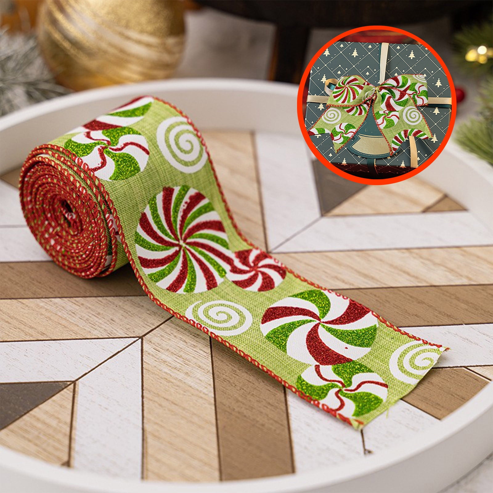 Cinta de decoración de Navidad Cinta impresa de dulces de Navidad Cinta ...