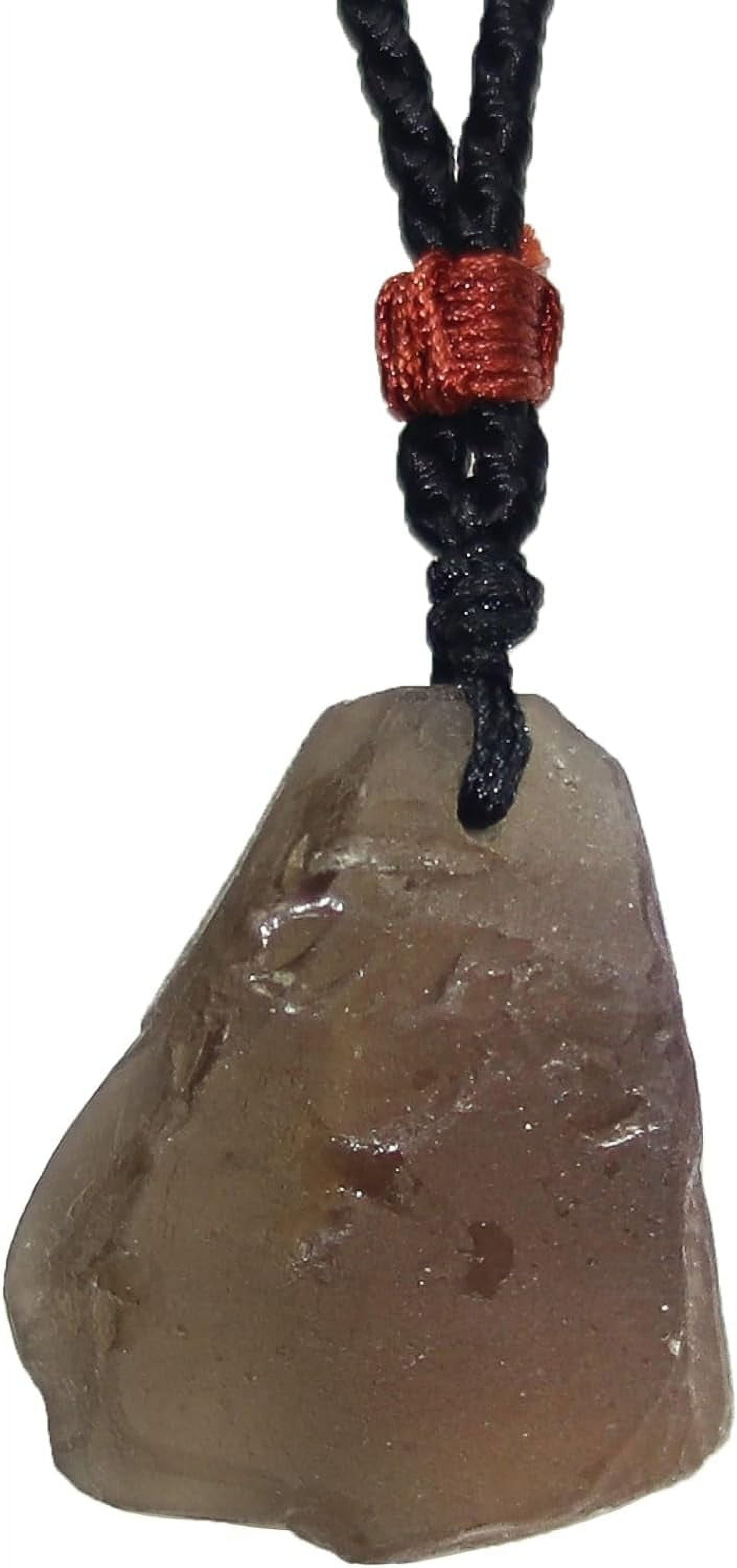 Cintamani Australian Meteorites Crystal Necklace,Raw Solitaire Tektites ...