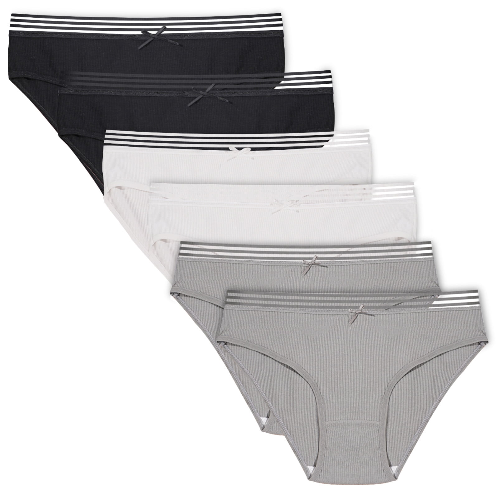 Cinvik Pure Cotton Underwear Packs for Women, Cheeky Bikini Cotton ...