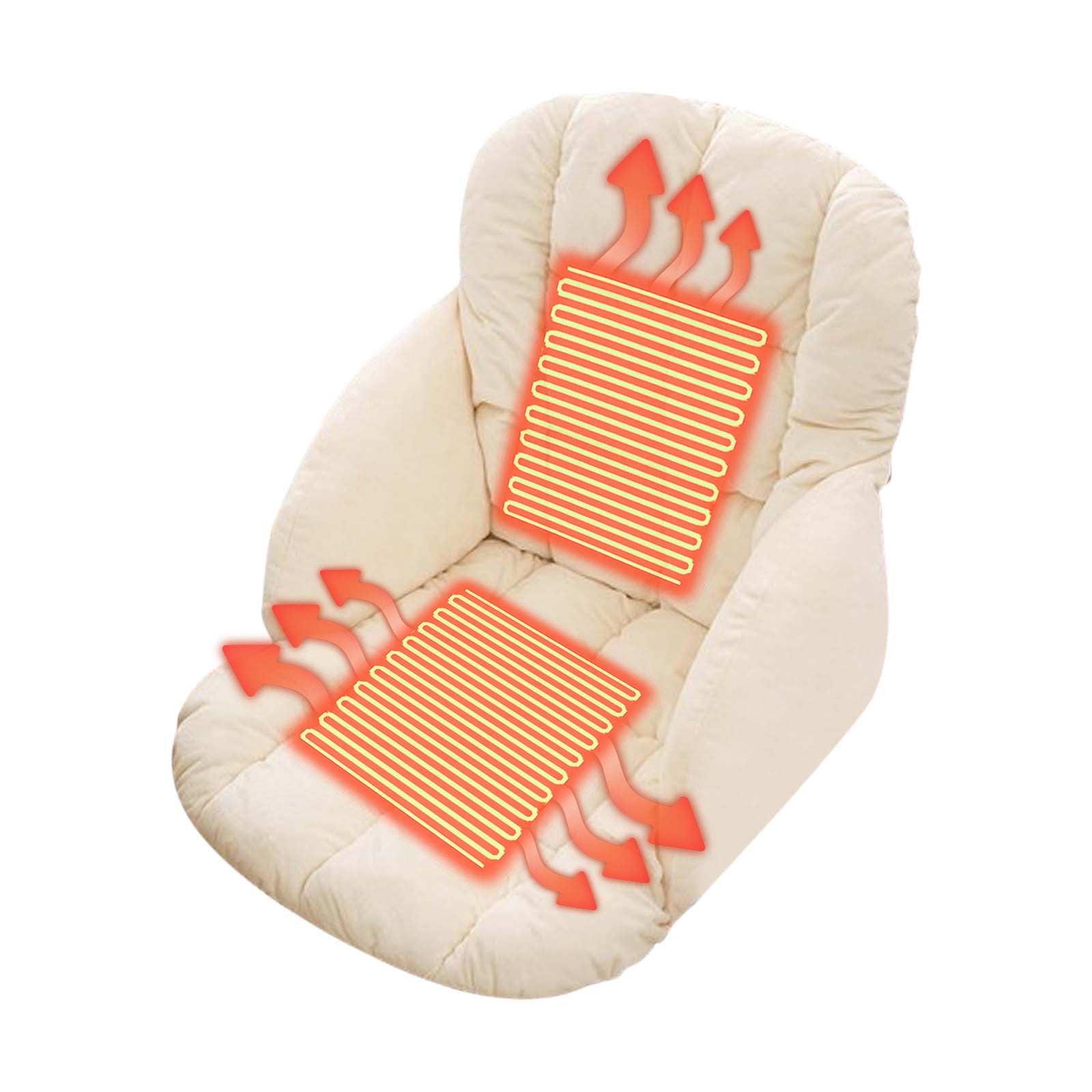 Cinvoph 20"x25" Heated Seat Cushion with Backrest USB Electric Winter ...