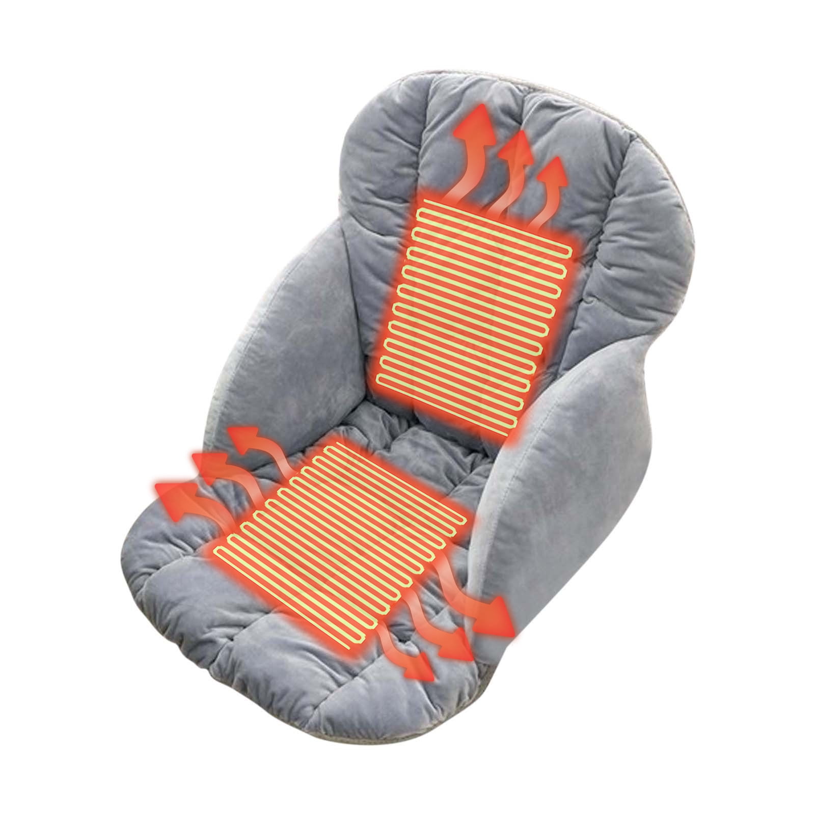 Cinvoph 20"x27" Heated Seat Cushion with Backrest USB Electric Winter ...