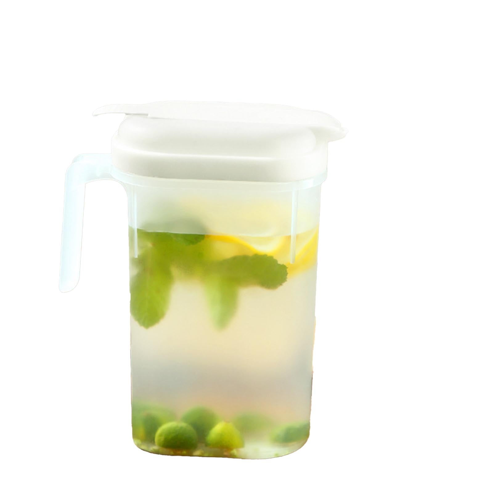 Cinvoph 2L Summer Plastic Pitcher with Lid, Durable Lemonade Jar ...