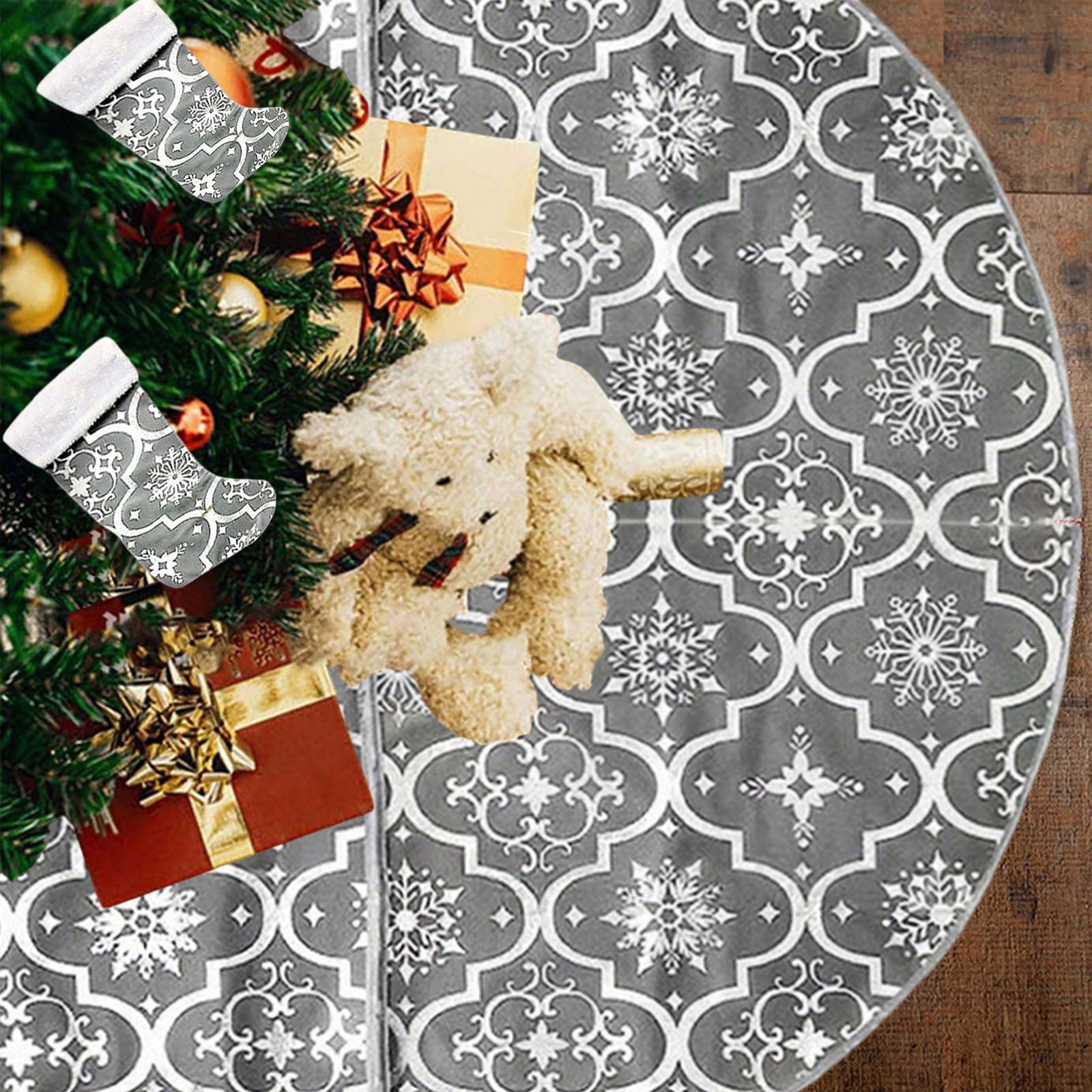 Cinvoph 35in Christmas Tree Skirt Christmas Tree Bottom Decoration For ...