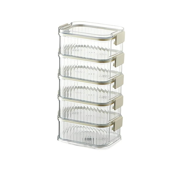 Cinvoph 5pcs Airtight Transparent Seasoning Spice Storage Box Food ...