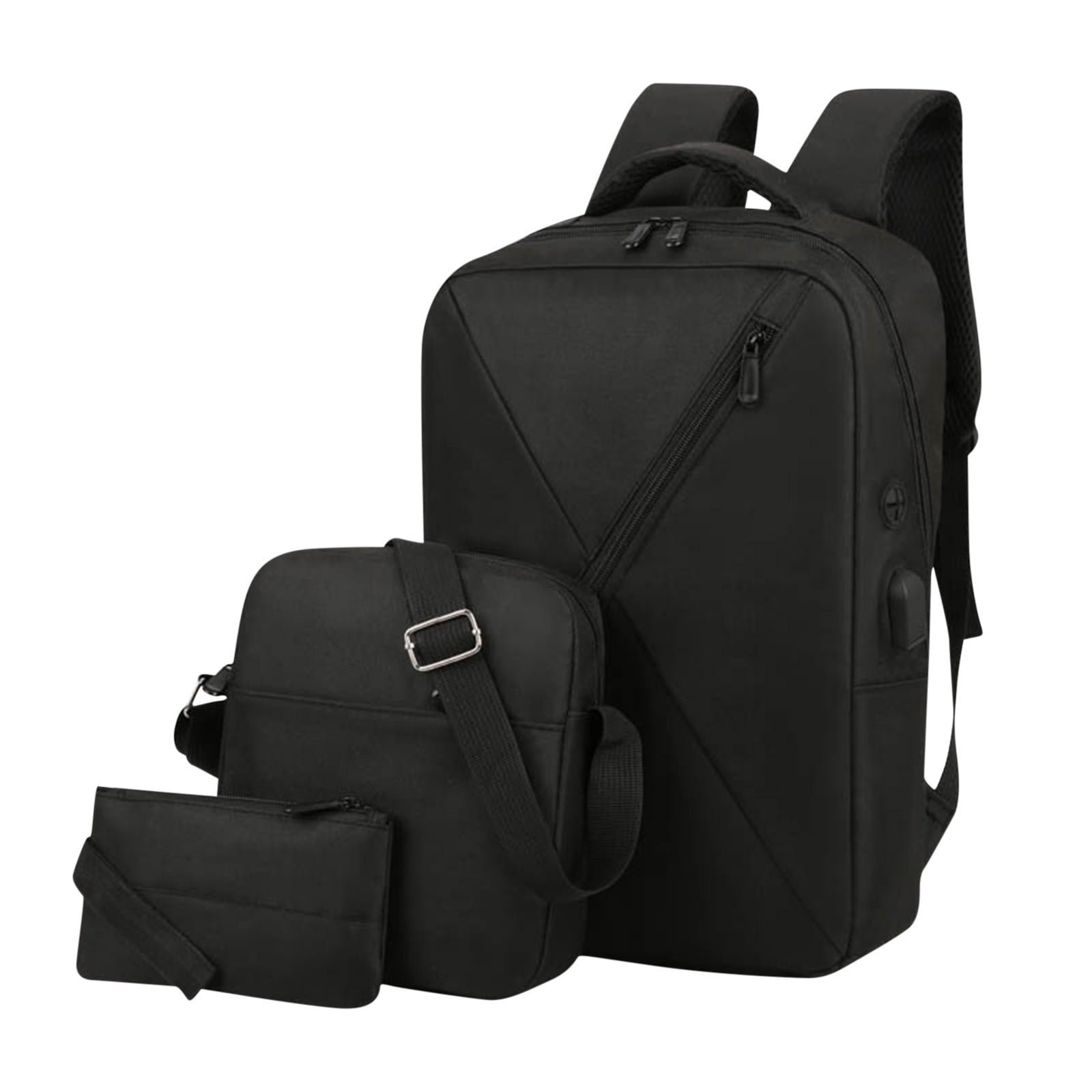 Cinvoph Backpack Three Piece Set, Large Capacity USB Student Backpack ...