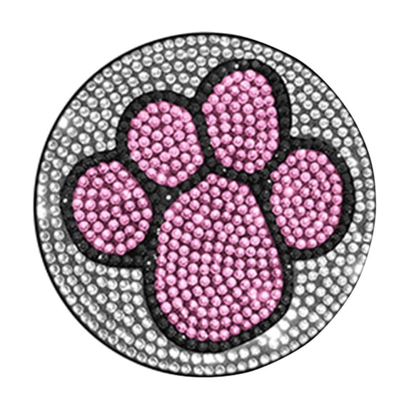 Cinvoph Cute Cup Coaster for Car Glitter Puppy Paw Pattern Embedded Cup ...