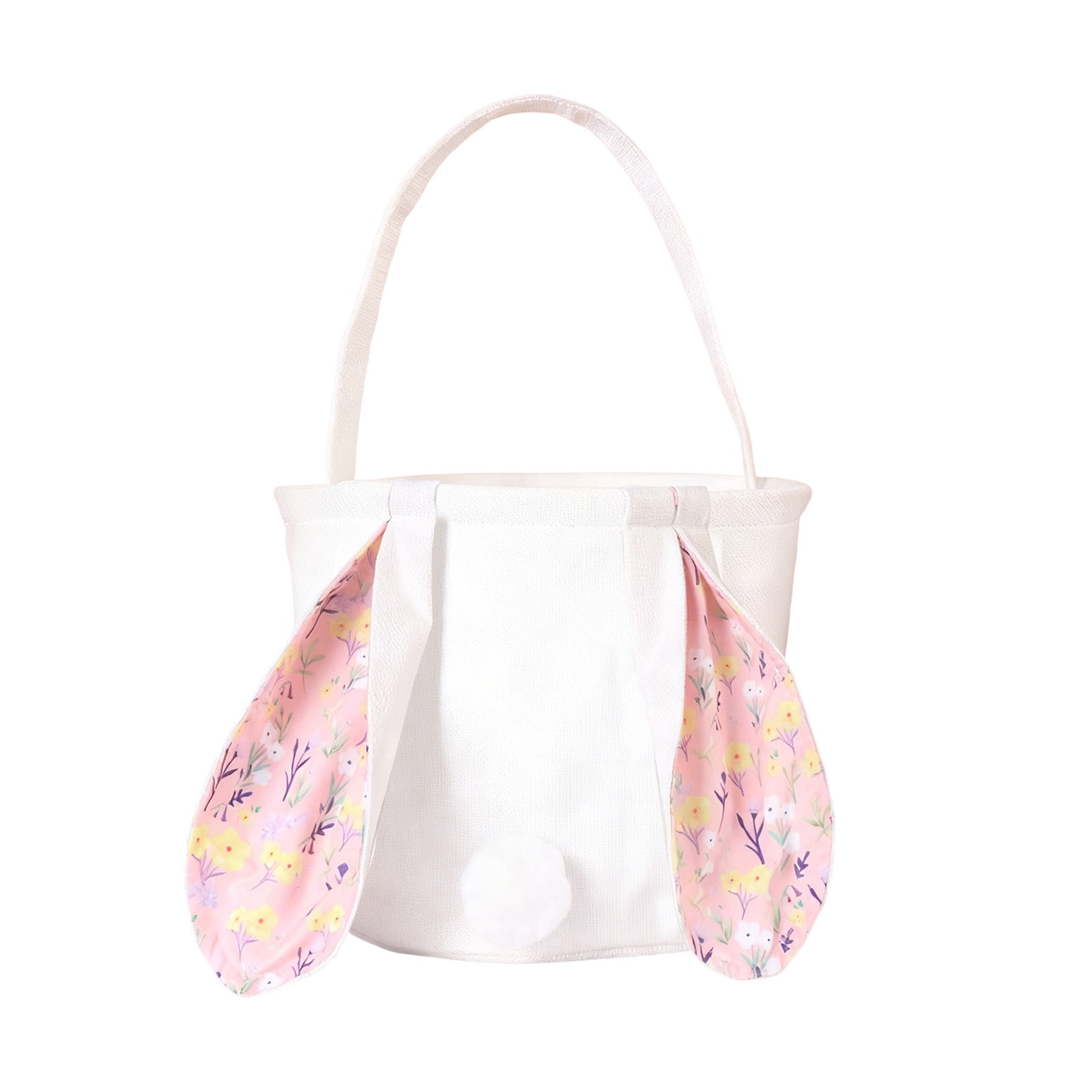 Cinvoph Cute Storage Basket with Handle Decorative Bunny Ear Bin ...