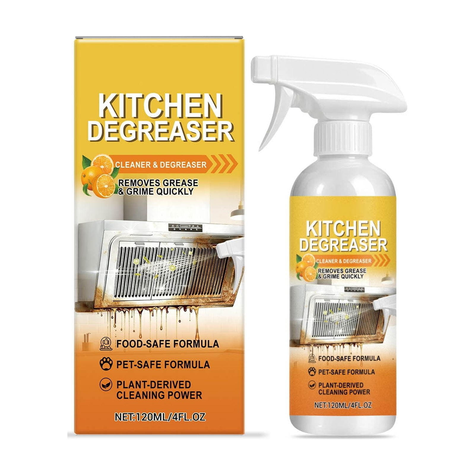 Cinvoph Kitchen Cleaner Spray Multi-purpose Oil Stain Remover,Strong ...