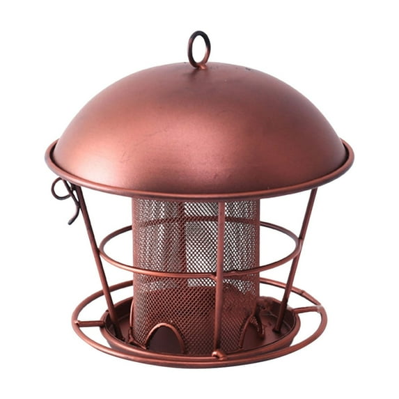 Cinvoph Metal Bird Feeder for Outside Hanging Feeders with Large Roof for Spring Garden ...
