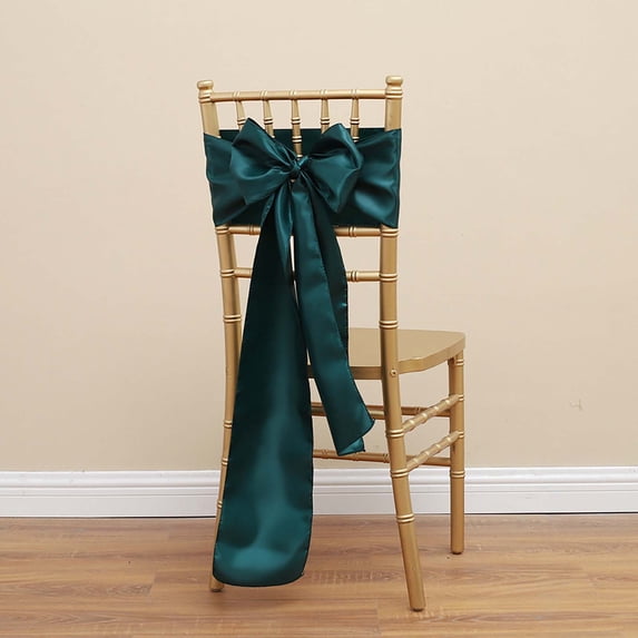 Cinvoph Satin Chair Sashes Decorative Ribbon Bows Chairs Cover Sashes ...