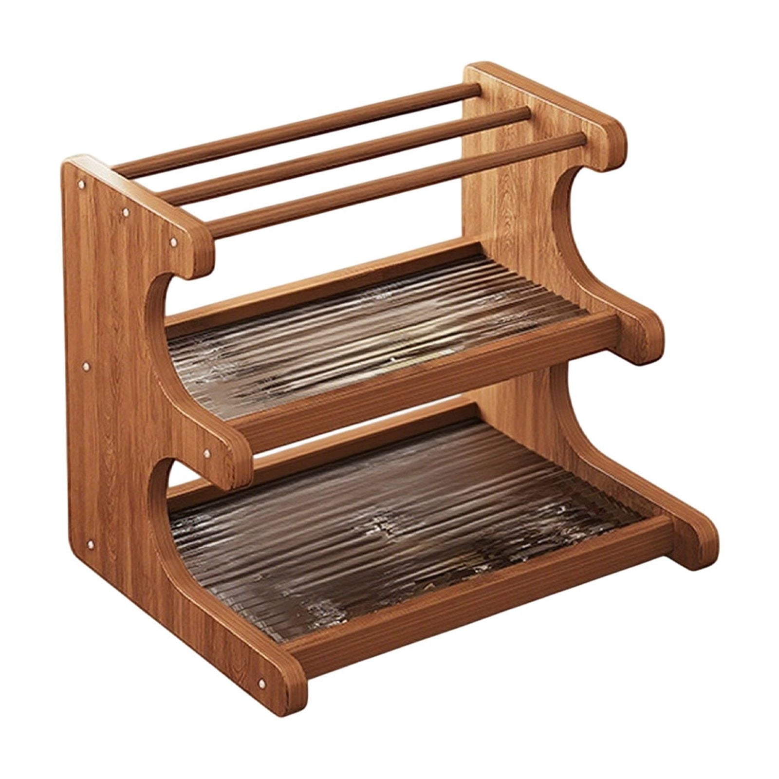 Cinvoph Wooden Mug Rack 3-Tier Countertop Coffee Cup Rack Display ...