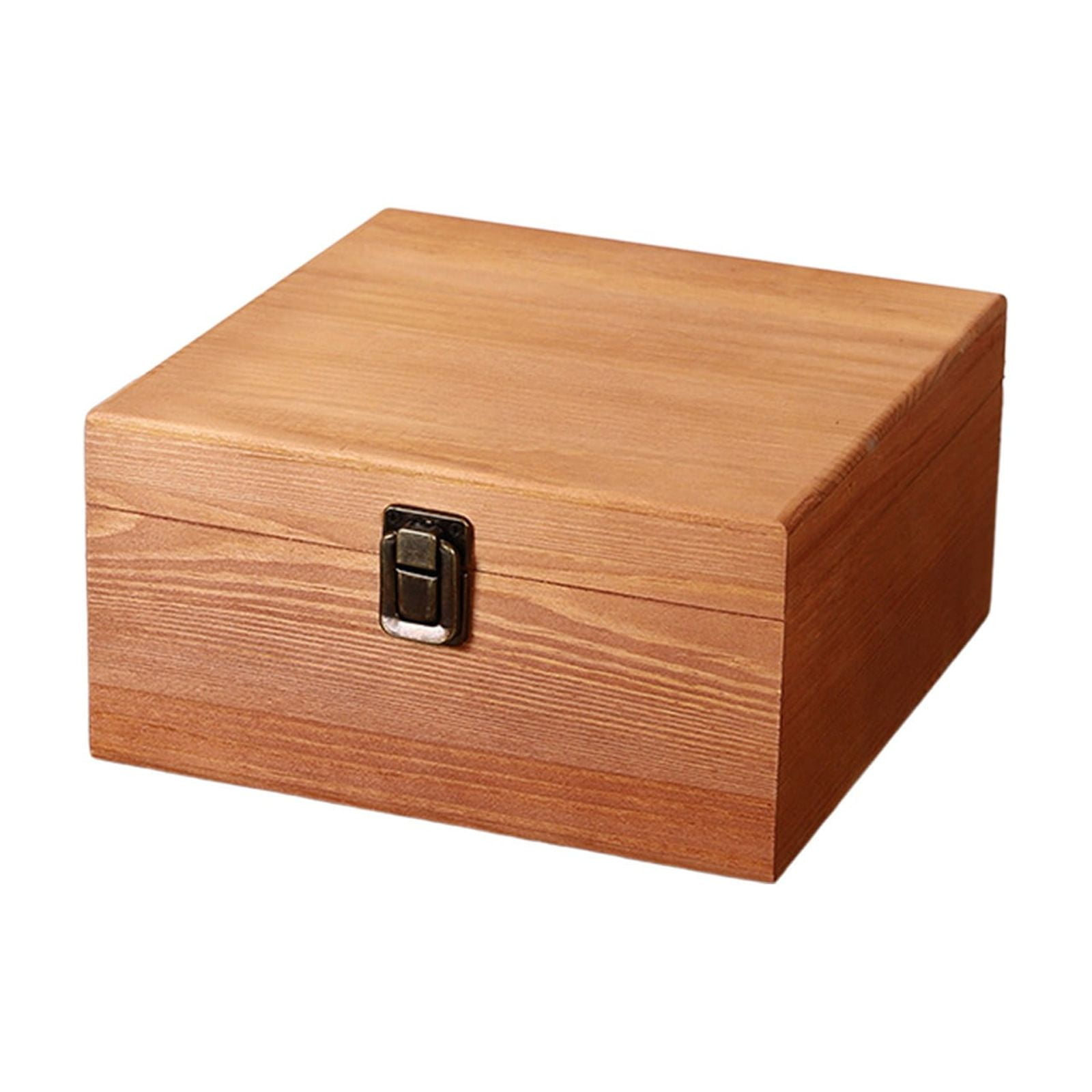Cinvoph Wooden Storage Box Flip-Top Thickened Solid Wood Organizer for ...