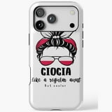 Ciocia Polish Aunt Messy Bun Poland Flag Humor Protective Cover for ...