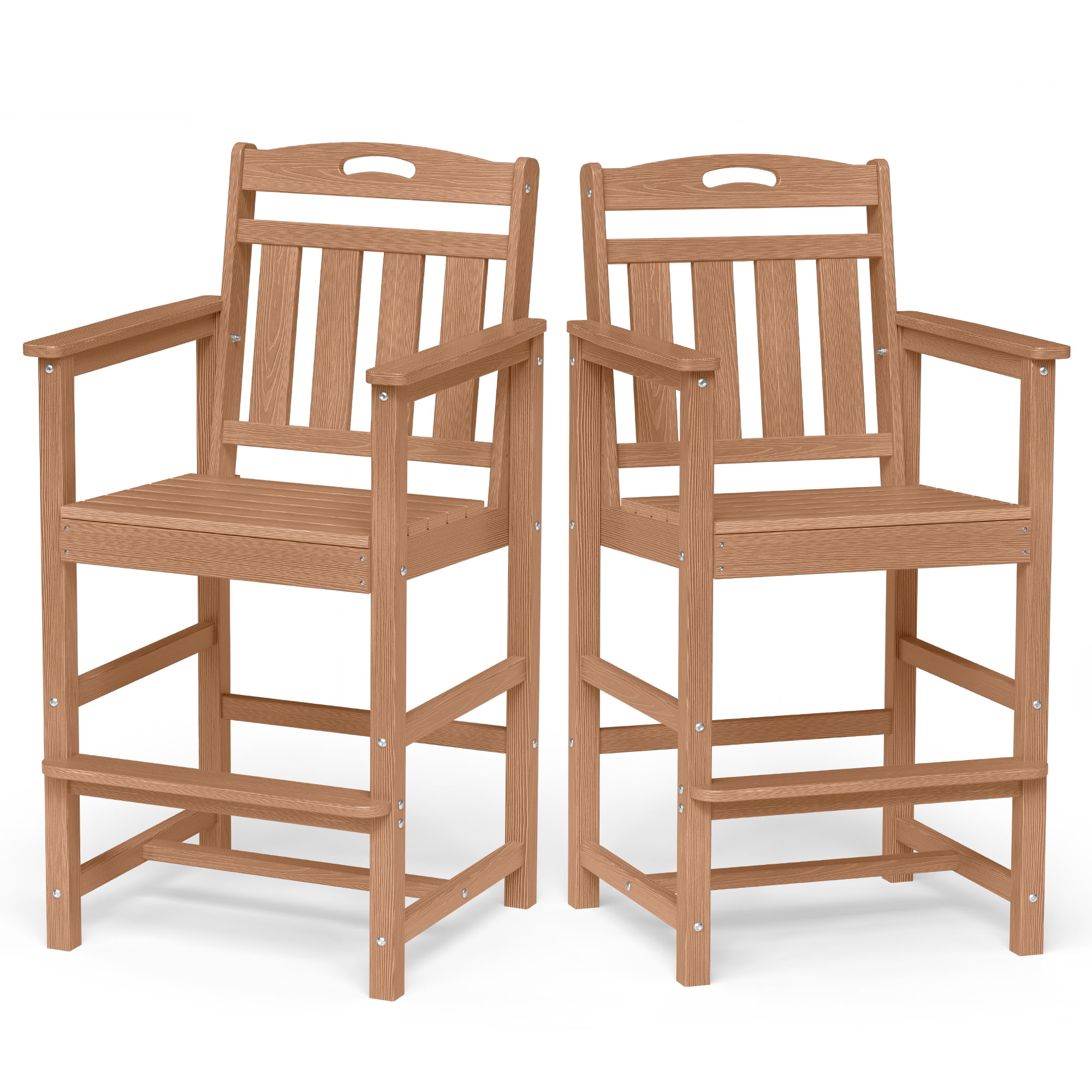 Ciokea High Adirondack Bar Chair Set of 2, Outdoor Bar Stool for ...