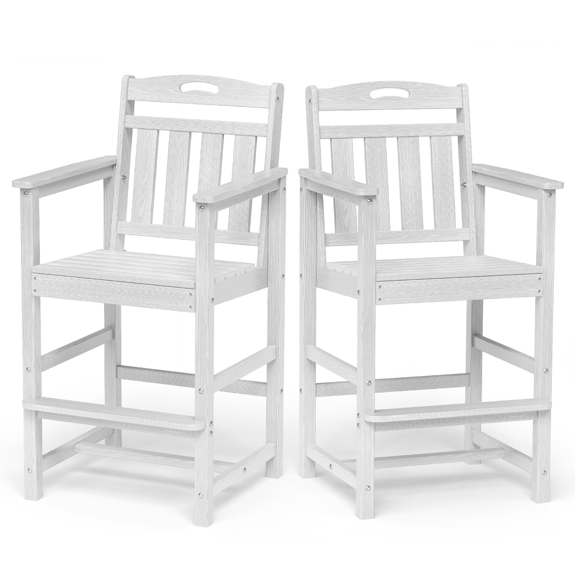 Ciokea High Adirondack Bar Chair Set of 2, Outdoor Bar Stool for ...