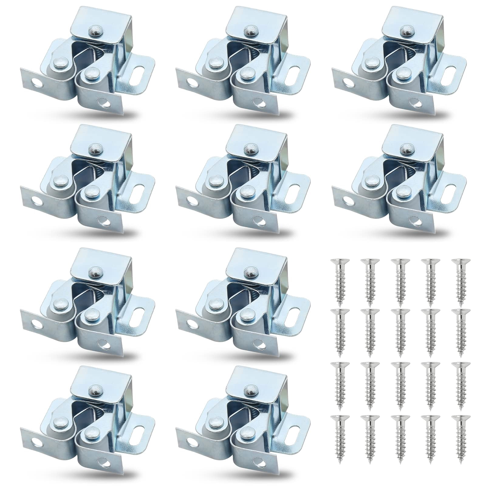 Cionyce 12 Pack Double Roller Catch with Spear, Heavy Duty Cabinet ...