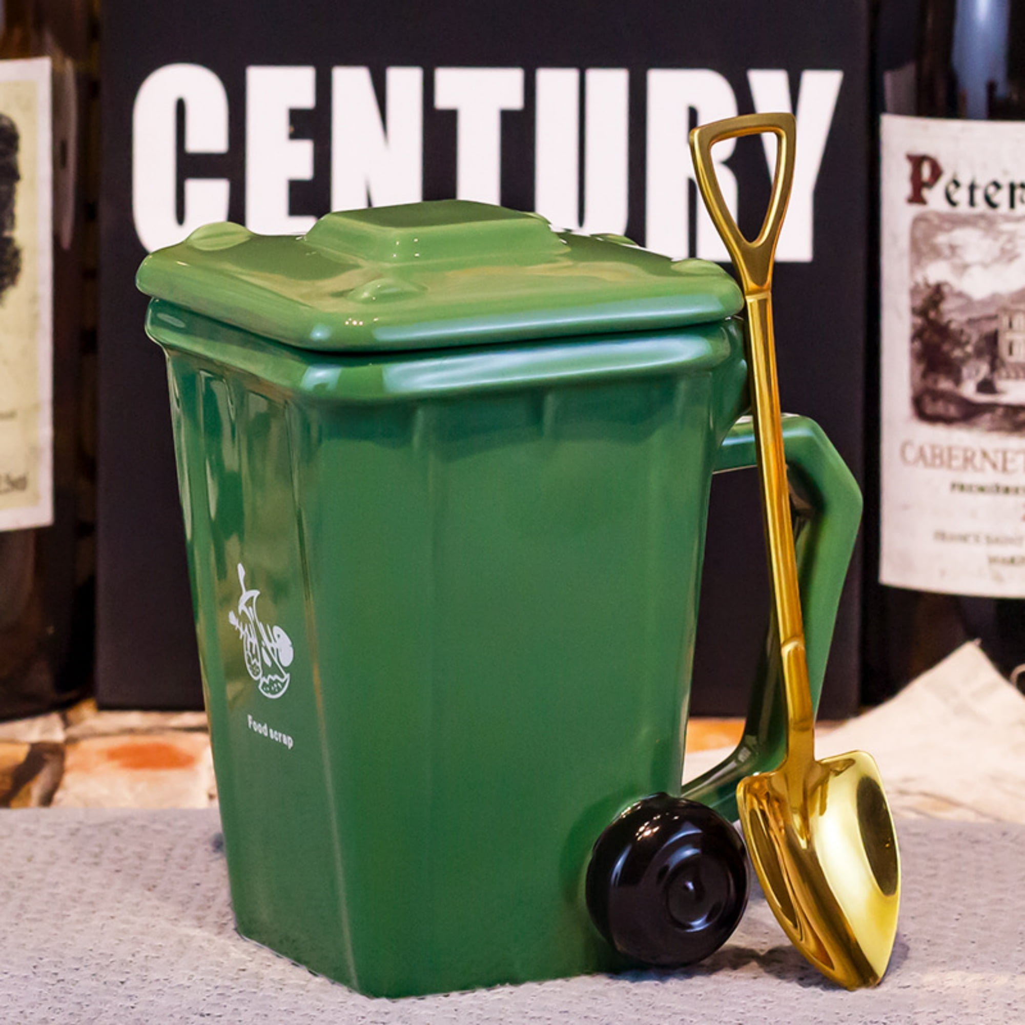 Cipaher Mini Curbside Trash Can Pen Cup Mug and Unique Small Size ...