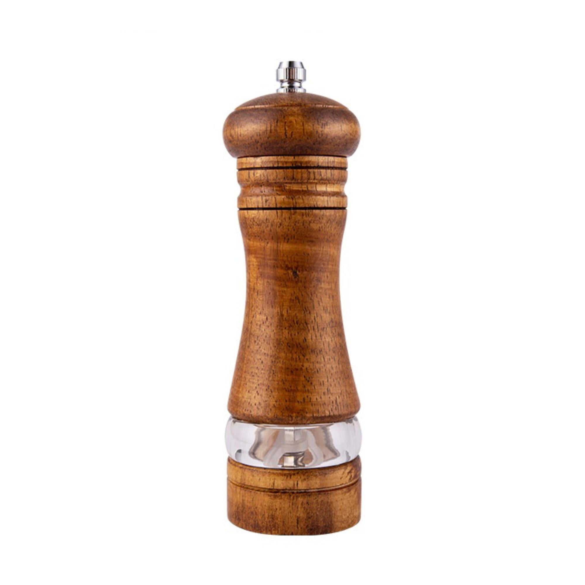 Cipaher Pepper Grinder 6Inch Wood Pepper Mill Sea Salt Grinder ...