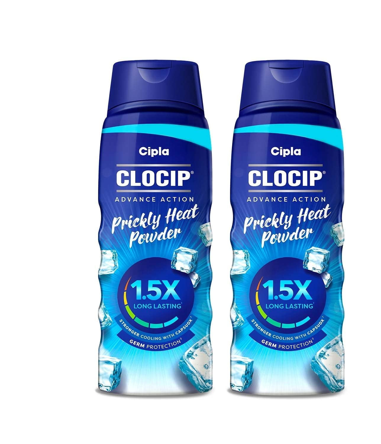 Cipla Clocip Advance Action Prickly Heat Powder (150g, Pack of 2 ...