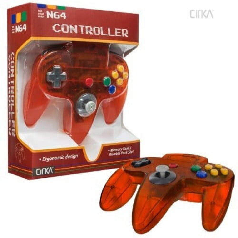 CirKa M05786-FI N64 Controller: Fire Red for Nintendo 64 - Walmart.com