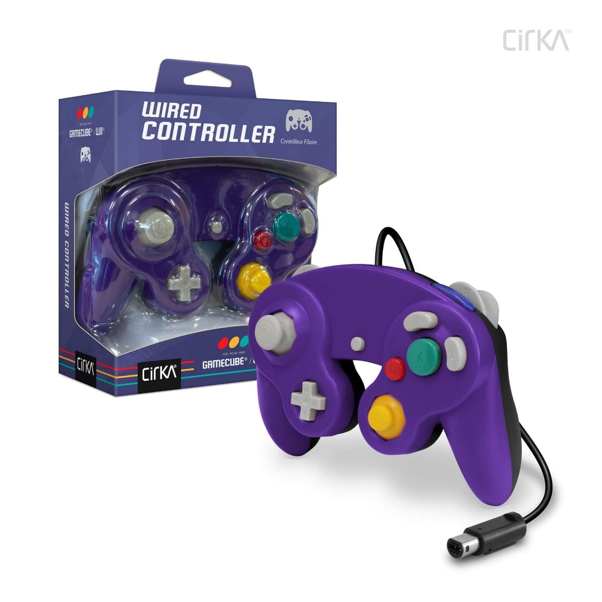 CirKa M05819-PUBK Wired Controller (Purple Black) For GameCube® / Wii ...