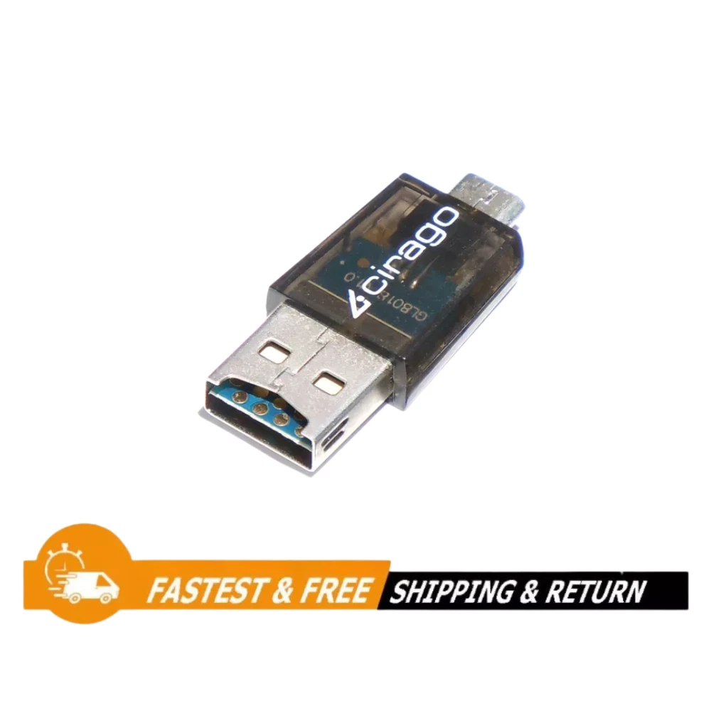 Cirago Memory Card Reader Micro Usb To Micro Sd For All Android Phone ...