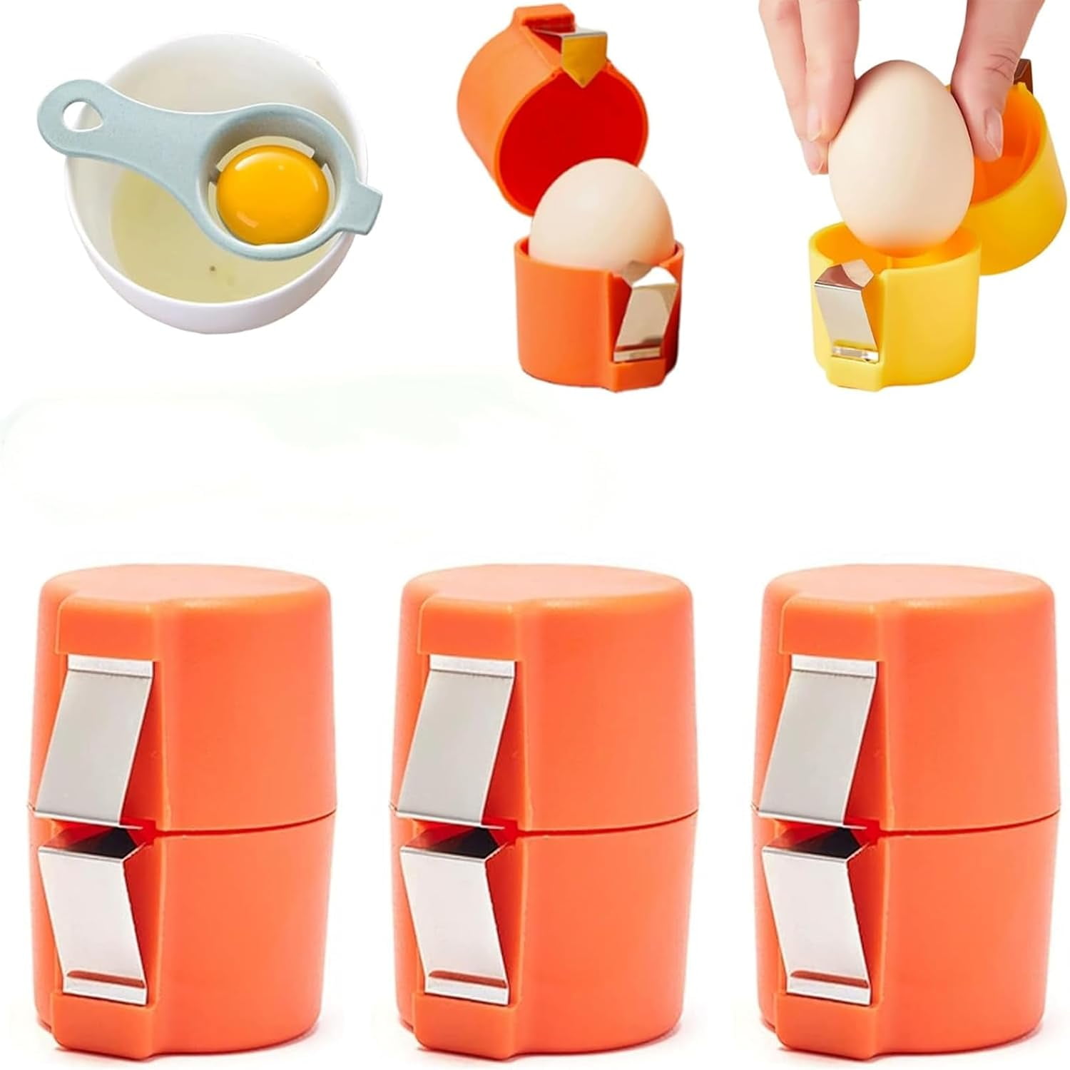 Ciravia Egg Shell Opener, Braventix Stainless Egg Opener,Egg Cracker ...